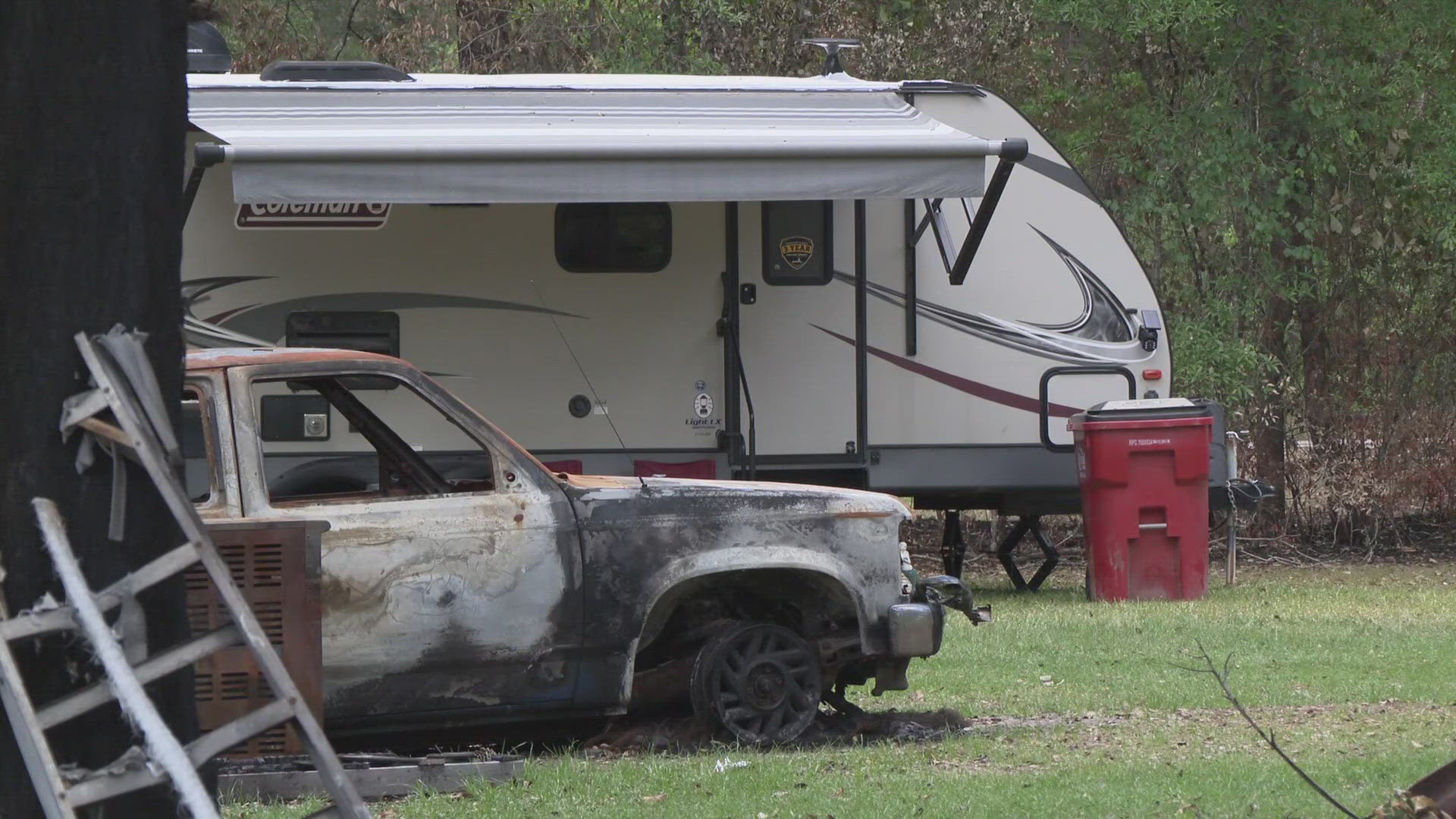 Brantley County firefighter finds hope in an RV on burned land after ...