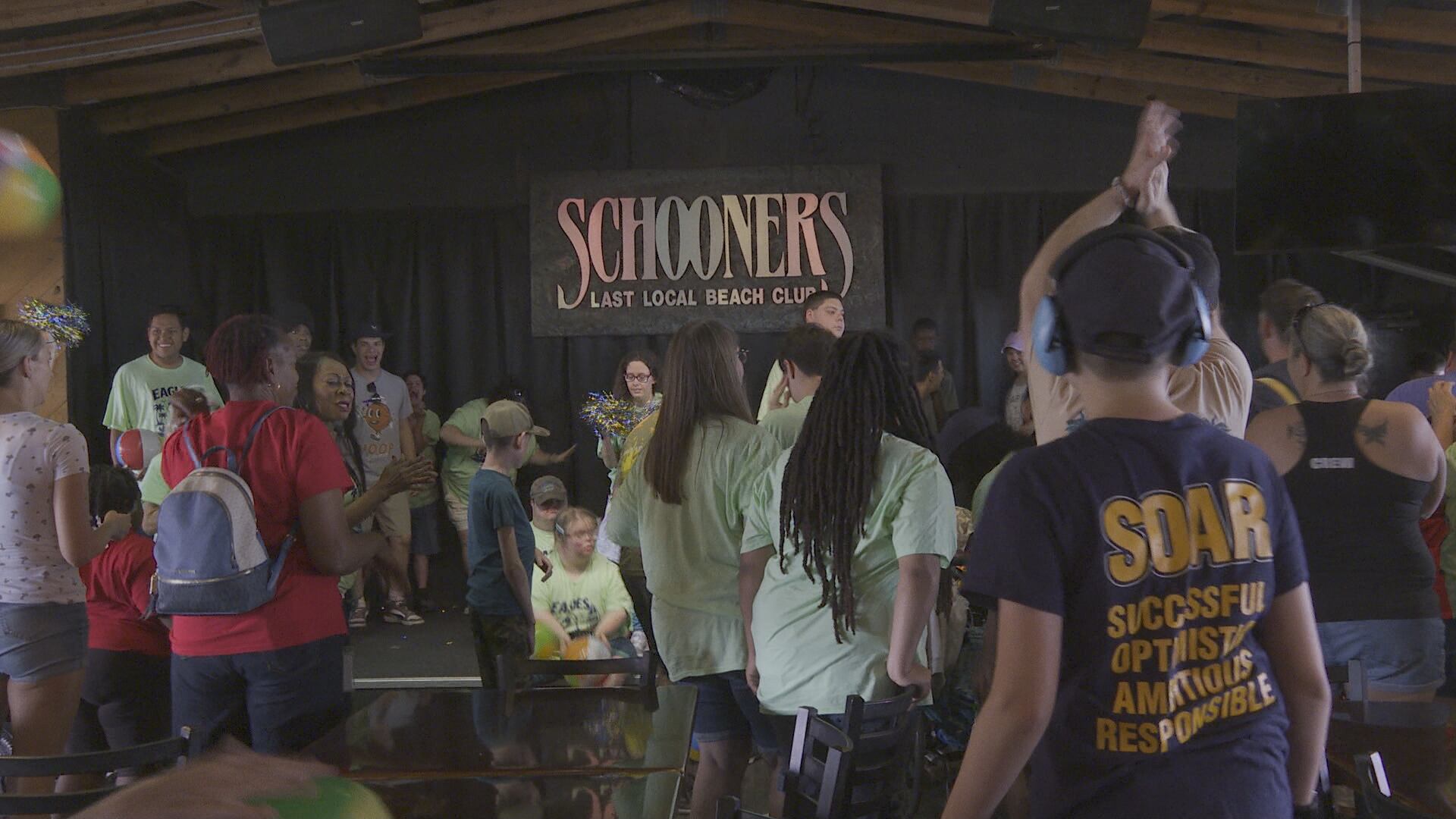 Schooners hosts annual beach party for Margaret K Lewis Center students
