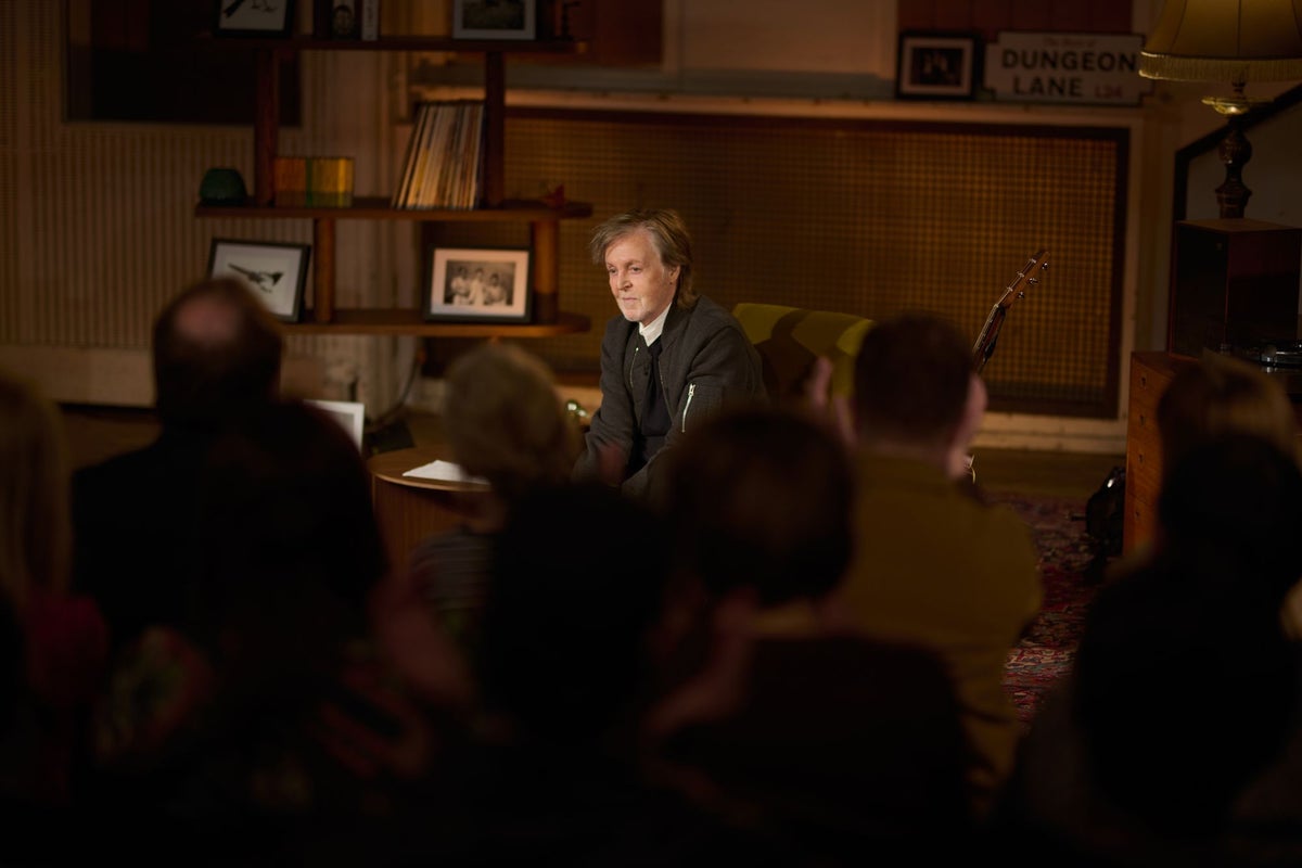 Paul McCartney surprises fans during secret album playback