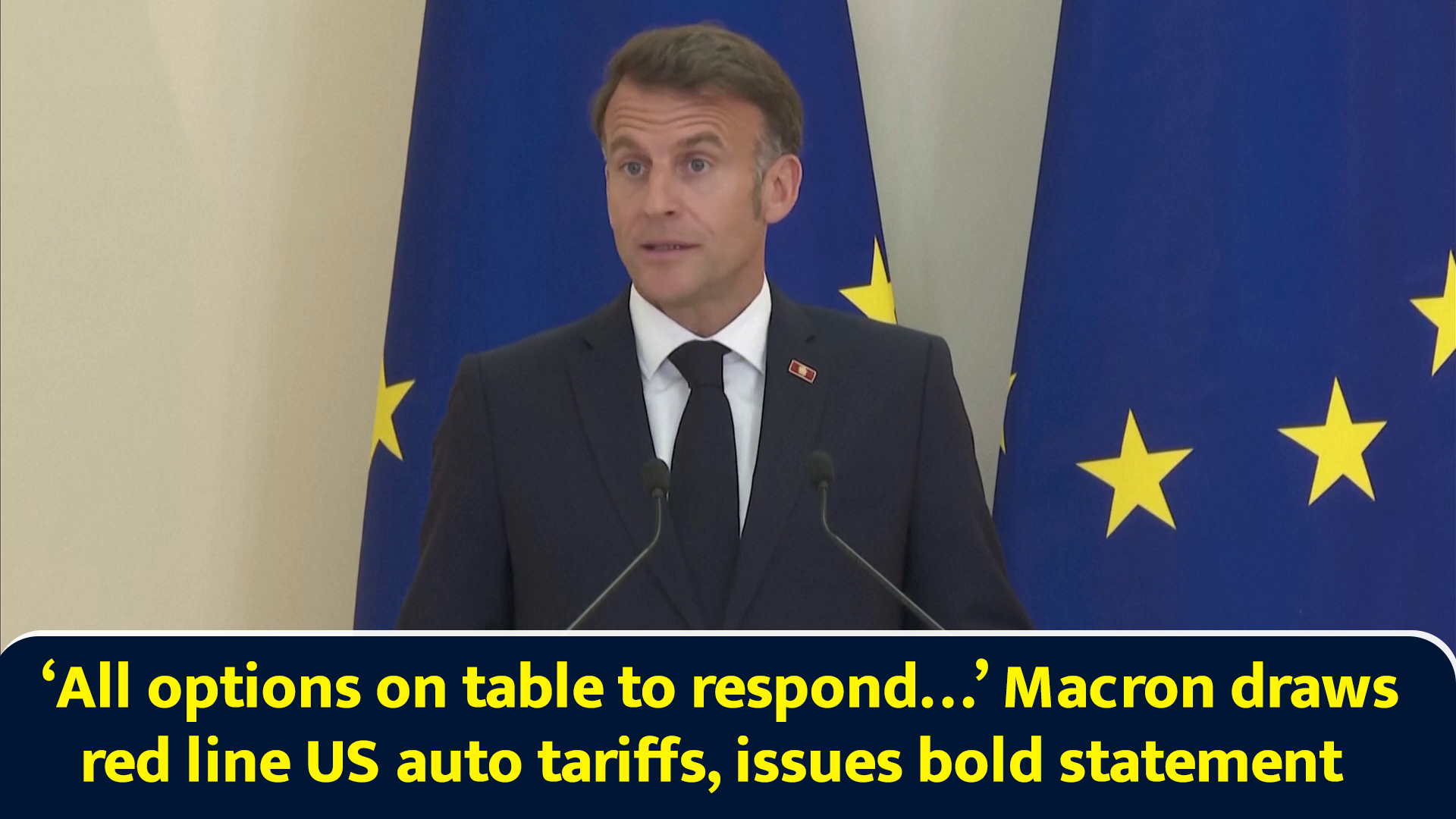 ‘All options on table to respond…’ Macron draws red line US auto ...