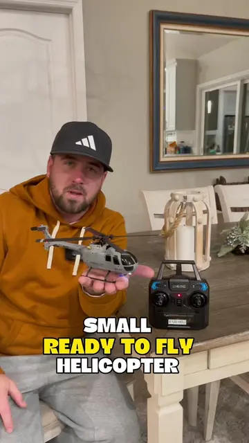 This mini RC helicopter hovers in my living room