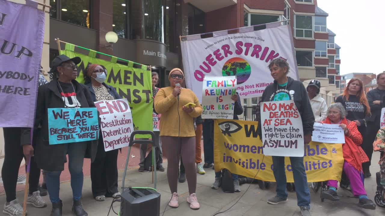 2: AAWG protest UK attacks on migrants fleeing genocide in London