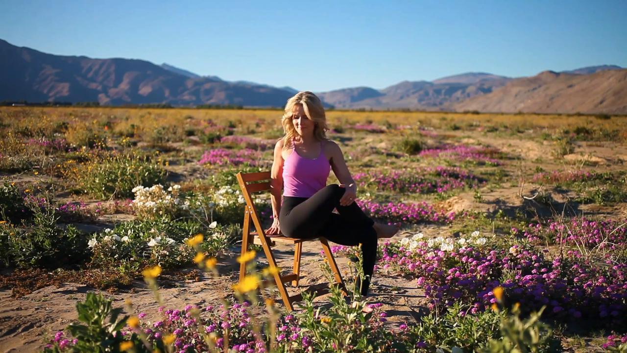 Chair yoga to ease your stiff achy back & hips