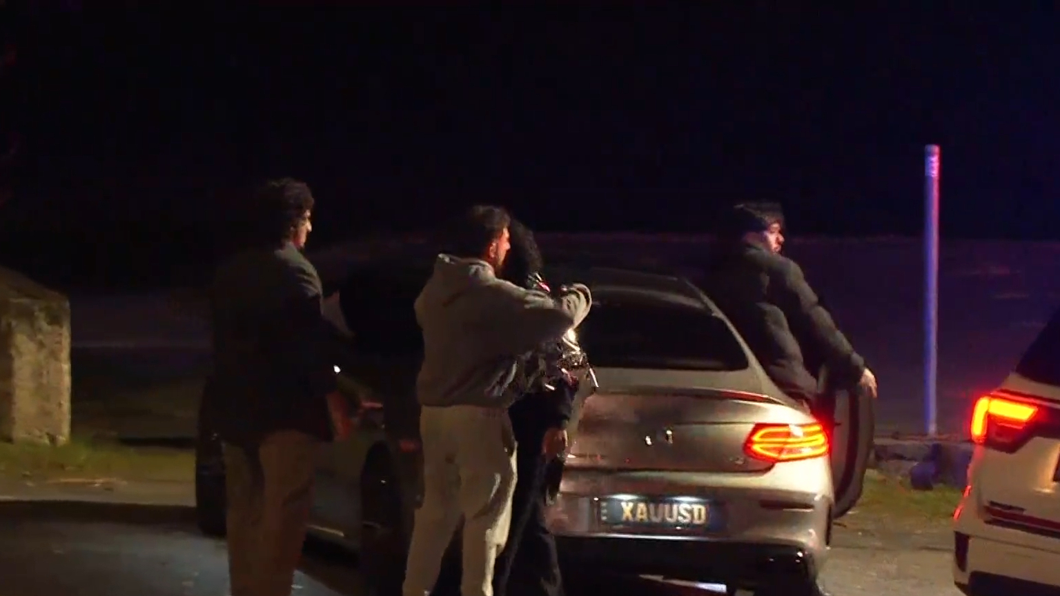 Man trapped in submerged car under river