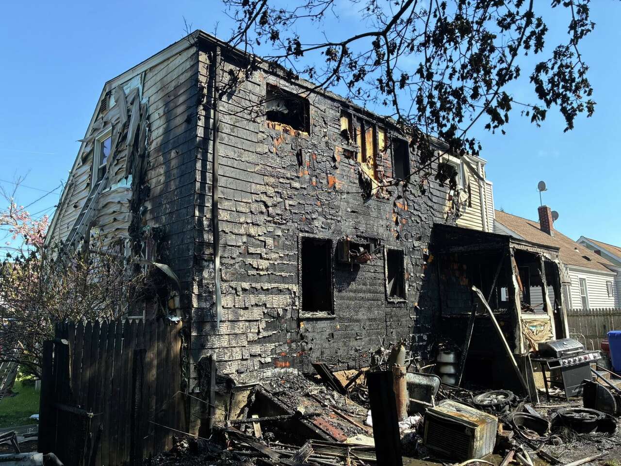 2 Stratford homes catch fire in three-alarm blaze, officials say