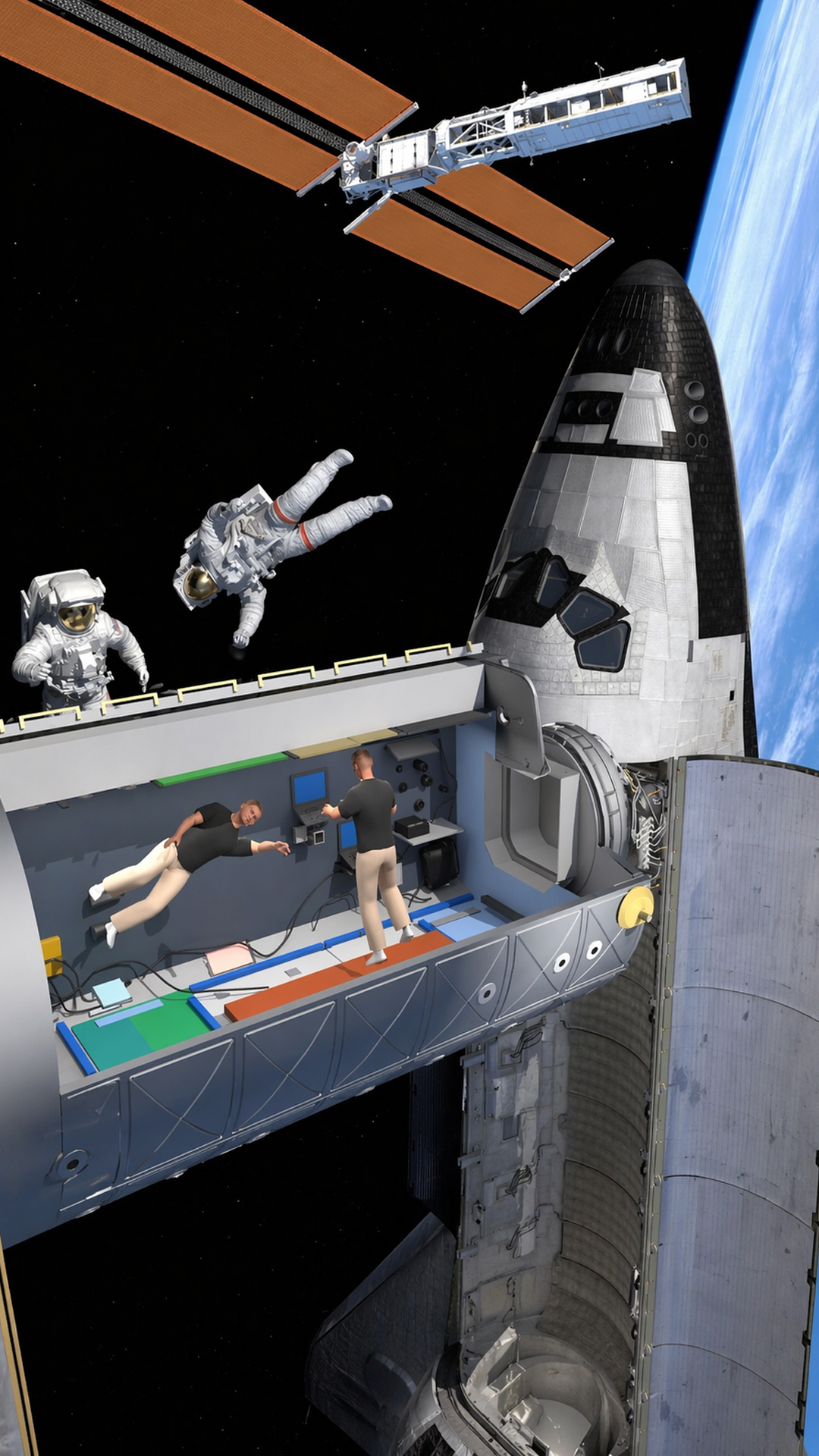 Building the space station truss (and the solar panel tear)