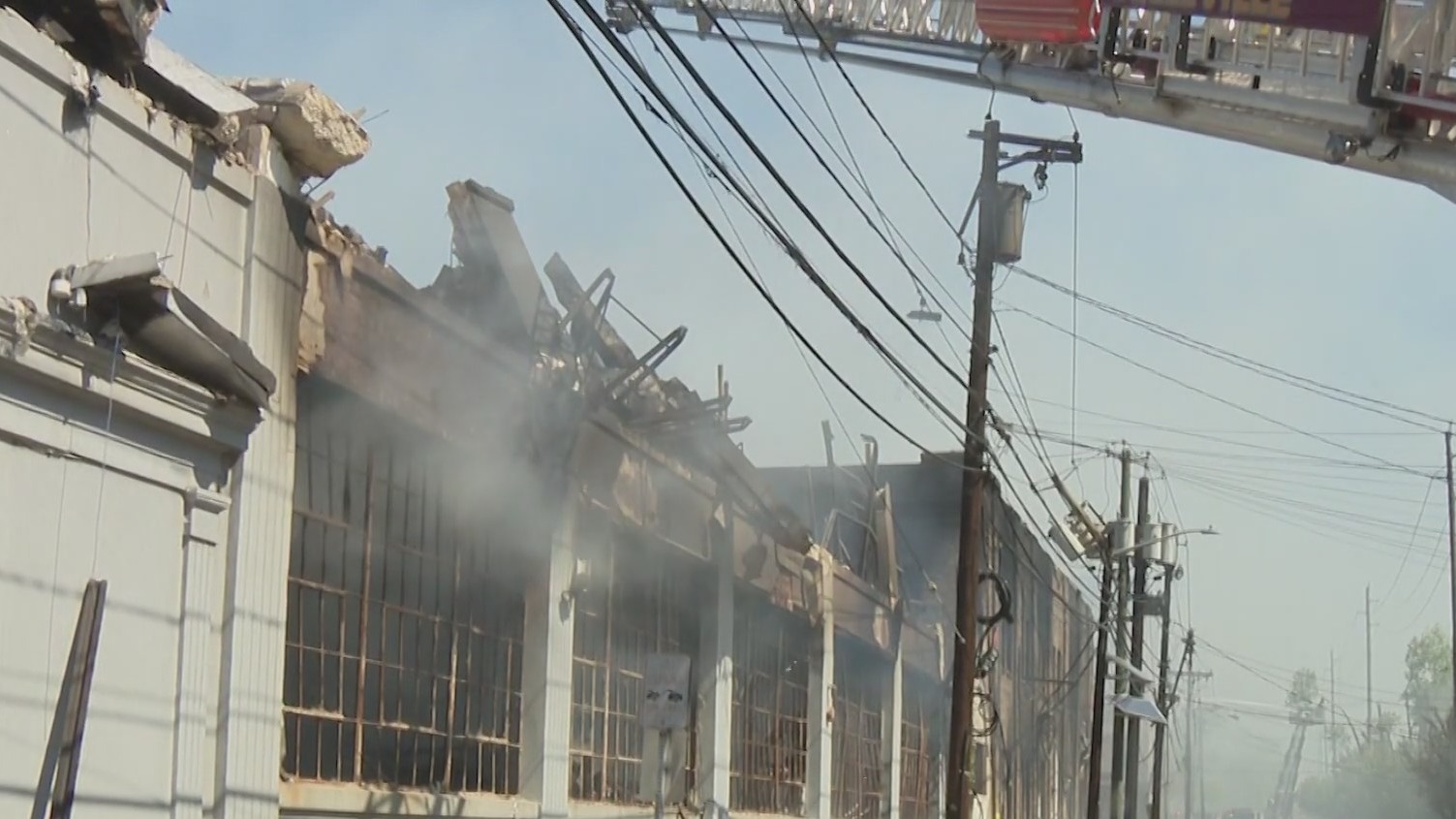 Industrial fire in Belleville continues to burn