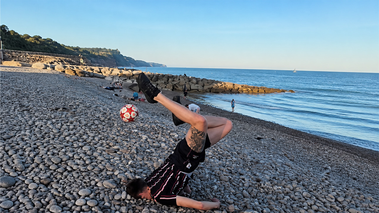 Epic Bicycle Kick Fail Beach Head First Crash Showdown
