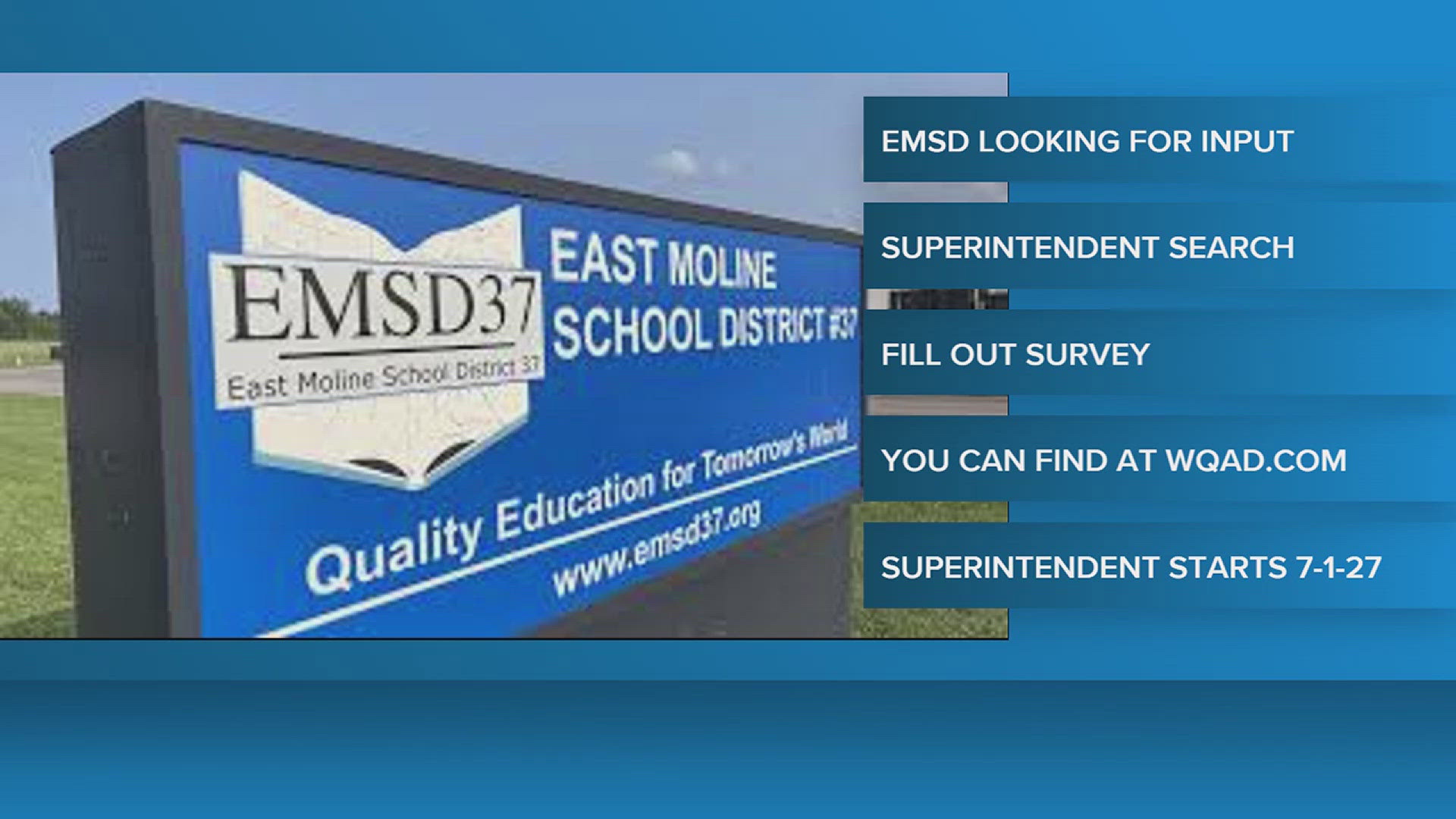 East Moline School District looking for new superintendent