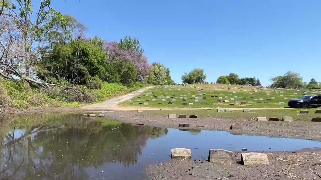 Graves at Delaware County cemetery flood due to drain pipe issue, and ...