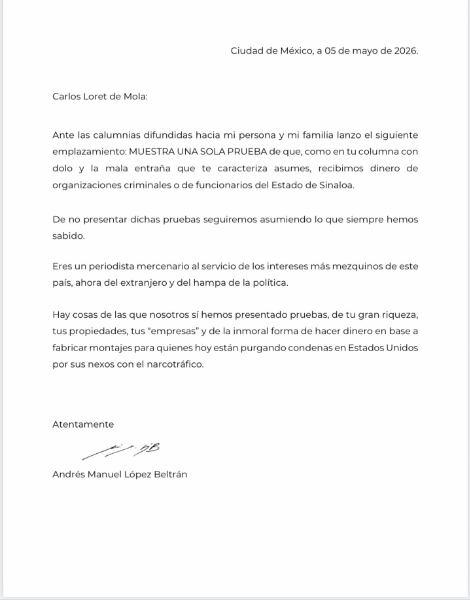 Andy López le pide pruebas a Loret sobre haber recibido "dinero en sus ...