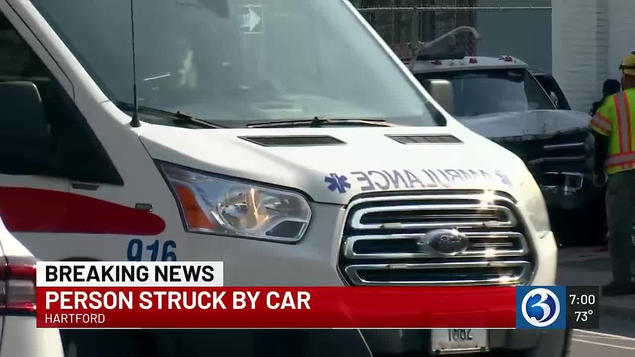 Man seriously injured after being struck by car in Hartford