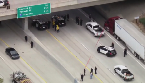 LAPD officers shooting carjacking suspect on 210 Freeway, causing hours ...