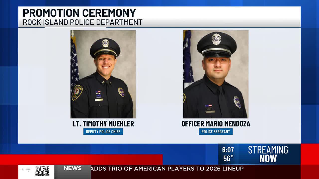 Rock Island police announce promotions for 2 veteran officers