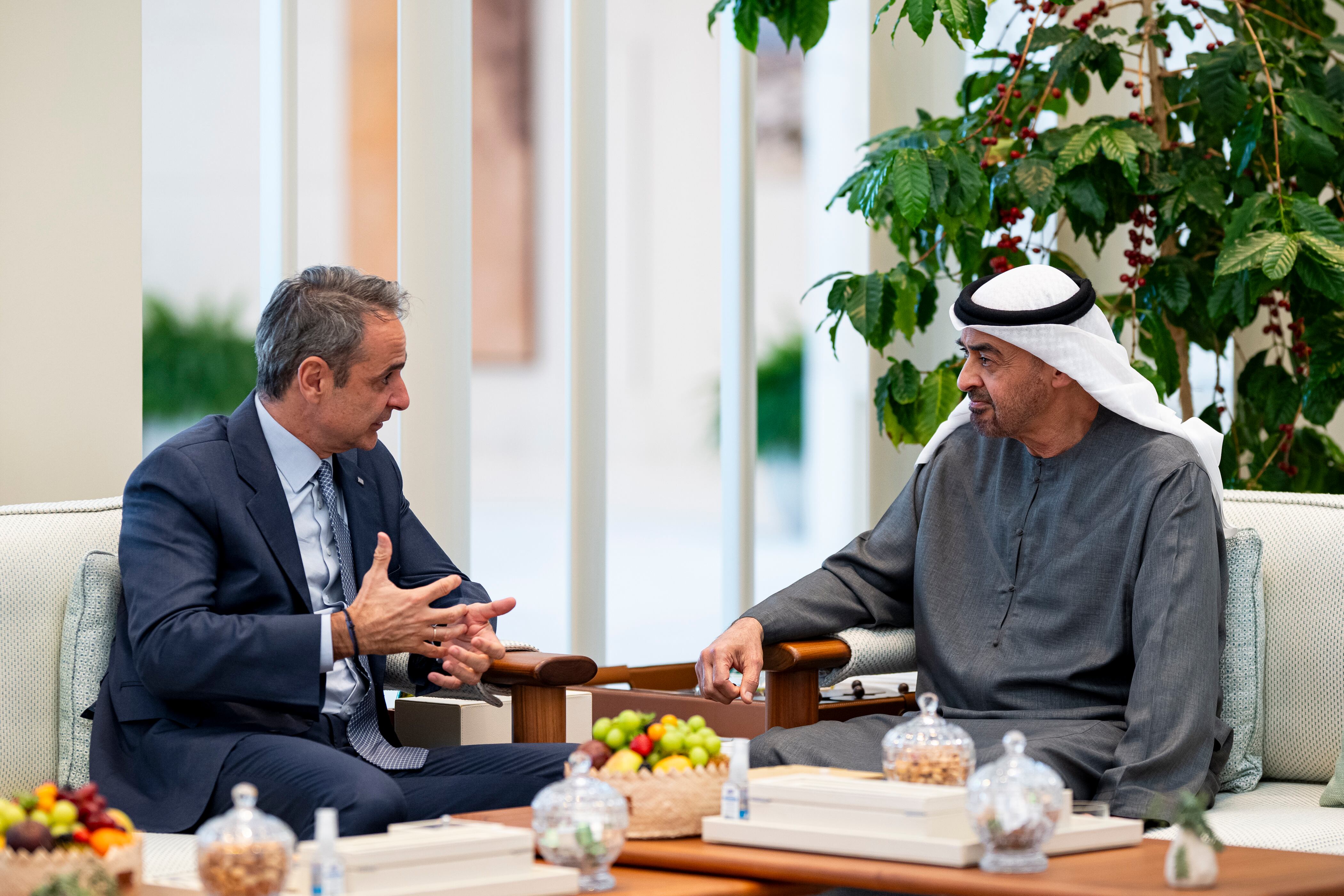 President Sheikh Mohamed receives Greek prime minister