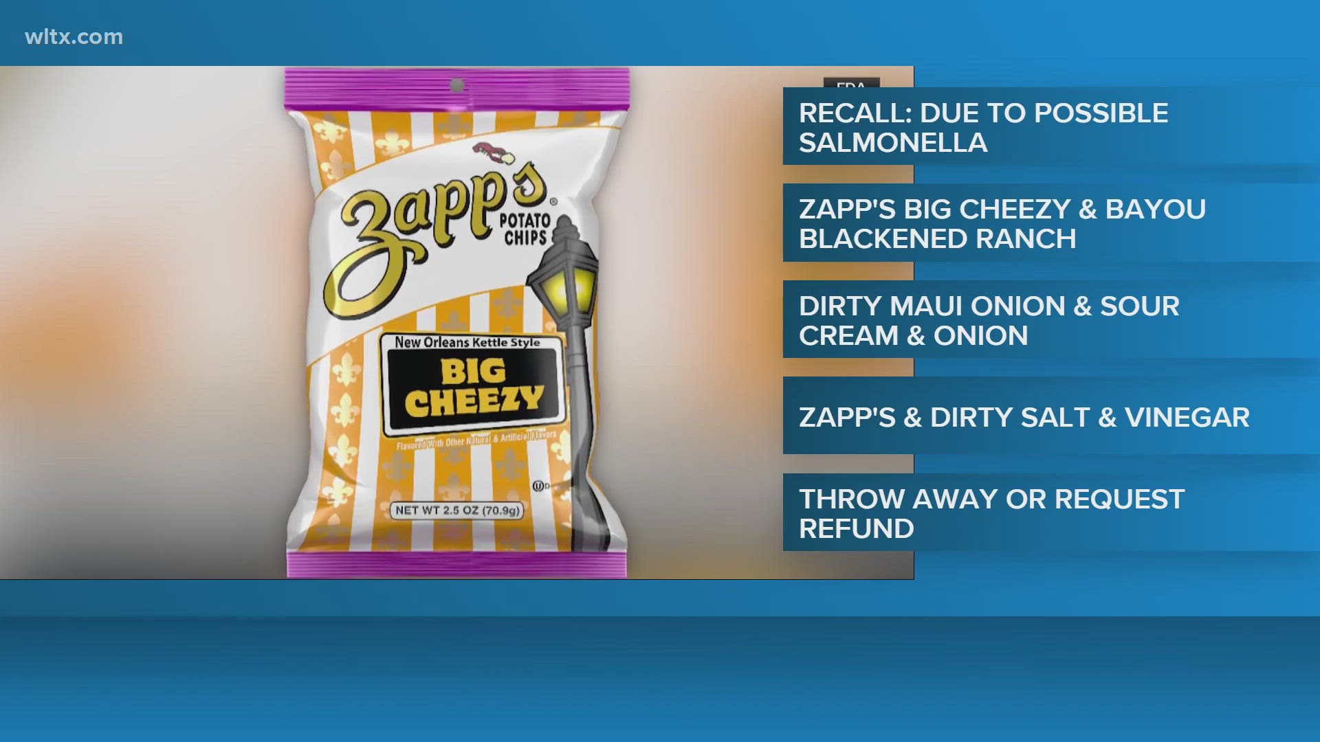 Recall: Various Zapp's potato chips