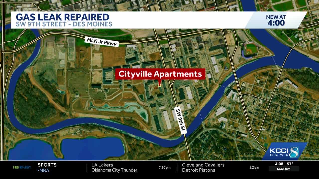 Des Moines apartment complex evacuated after gas leak