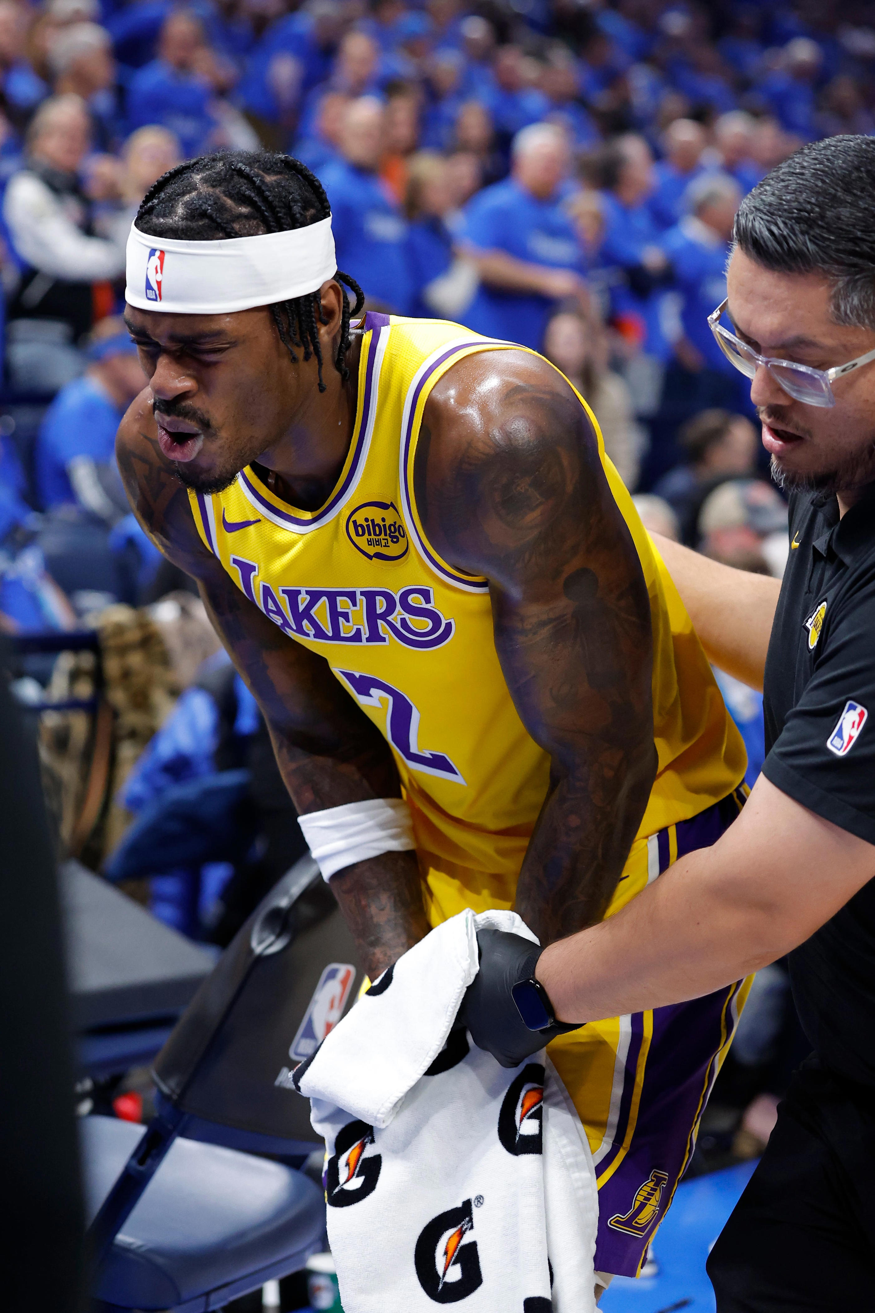 Jarred Vanderbilt will not return to Game 1 between Lakers and Thunder