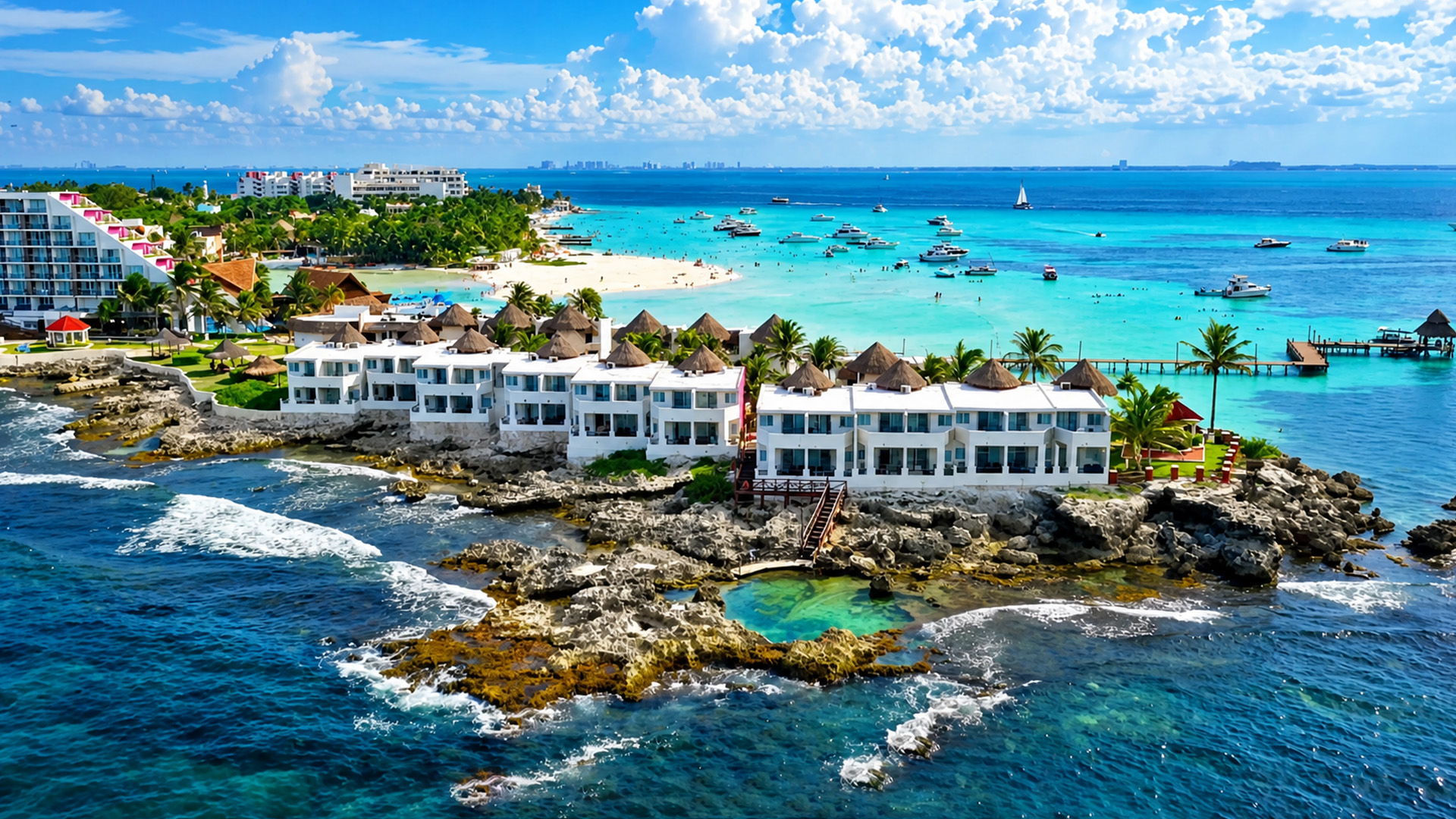 A Caribbean island surrounded by unreal turquoise water