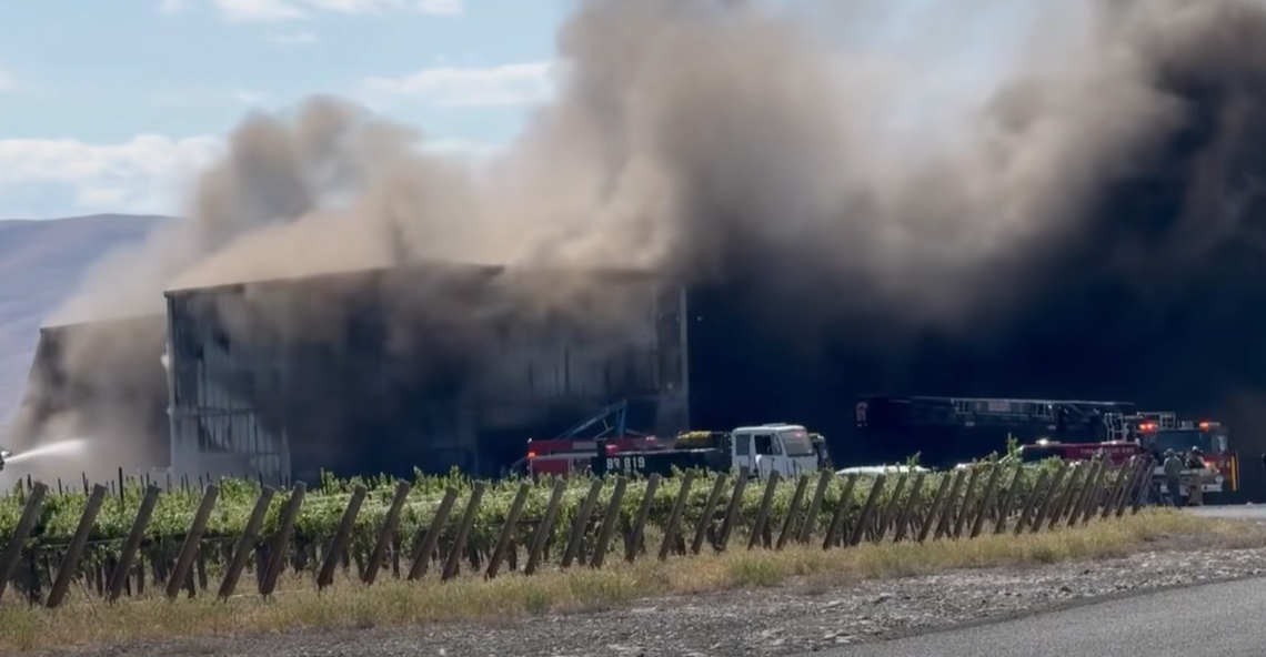 Wine facility with 4.5M gallons went up in flames in eastern WA