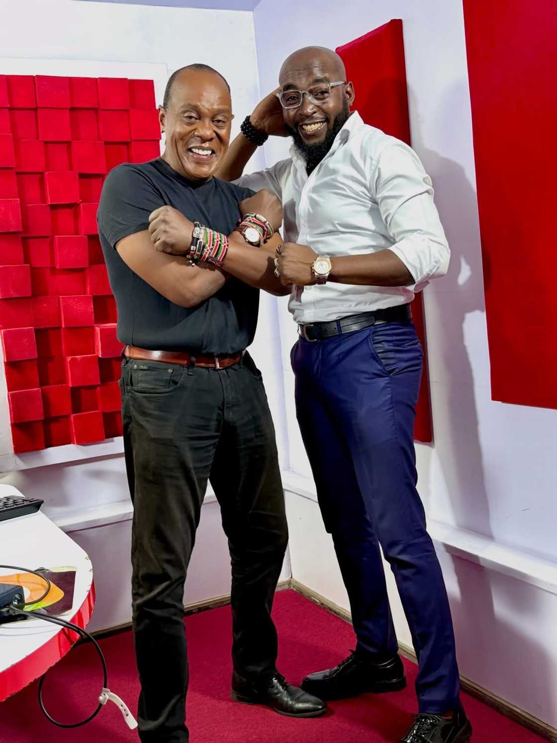 Jeff Koinange surprises co-host Patrick Igunza with cake on his 41st ...
