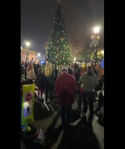 Surprise proposal at Greer Christmas tree lighting