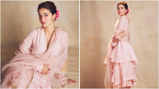 Ananya Panday looks straight out of a fairytale in ₹56,500 pastel pink ...