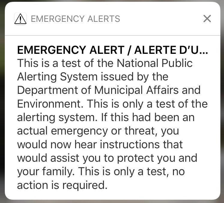 Alert Ready system to be tested Wednesday