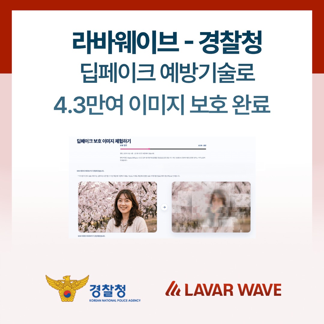 라바웨이브 "딥페이크 예방 기술로 3600여명 사진 보호 이미지로 변환"
