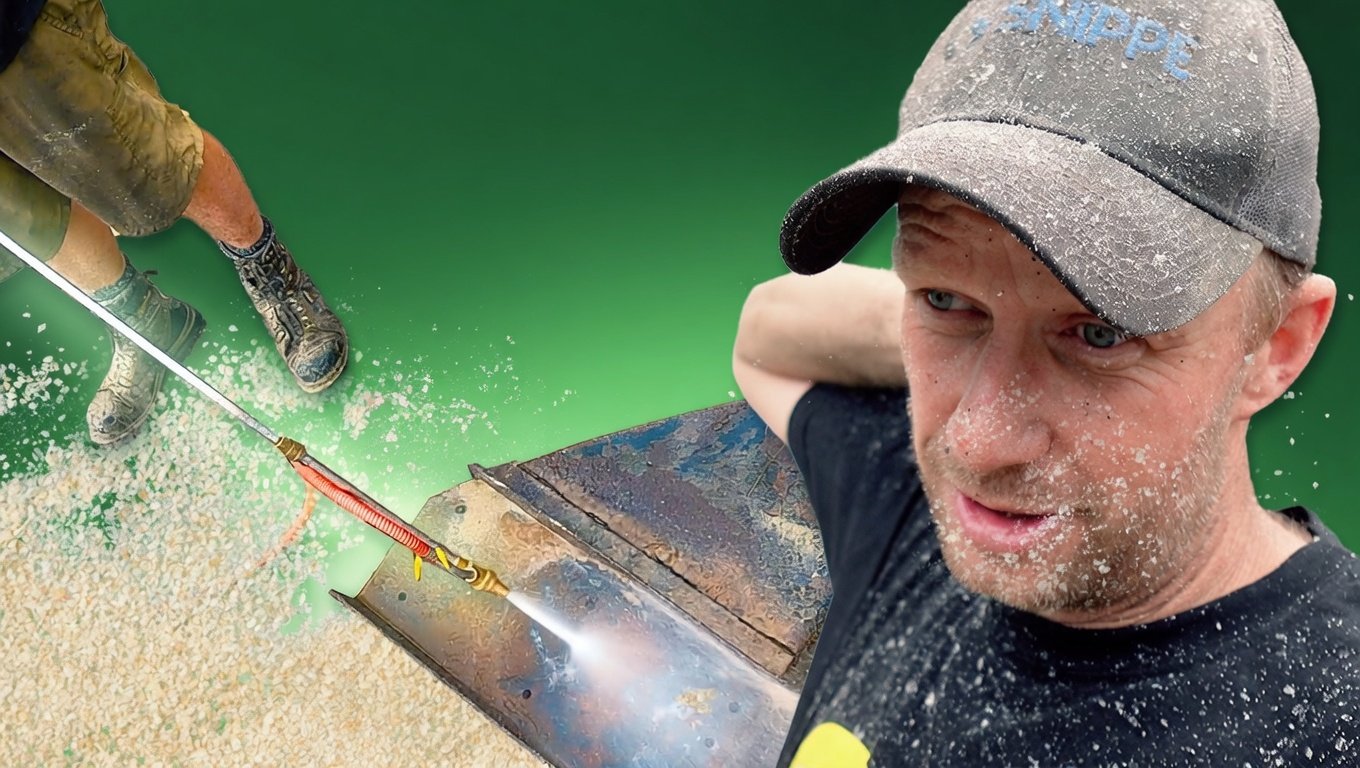 Testing a budget sandblaster