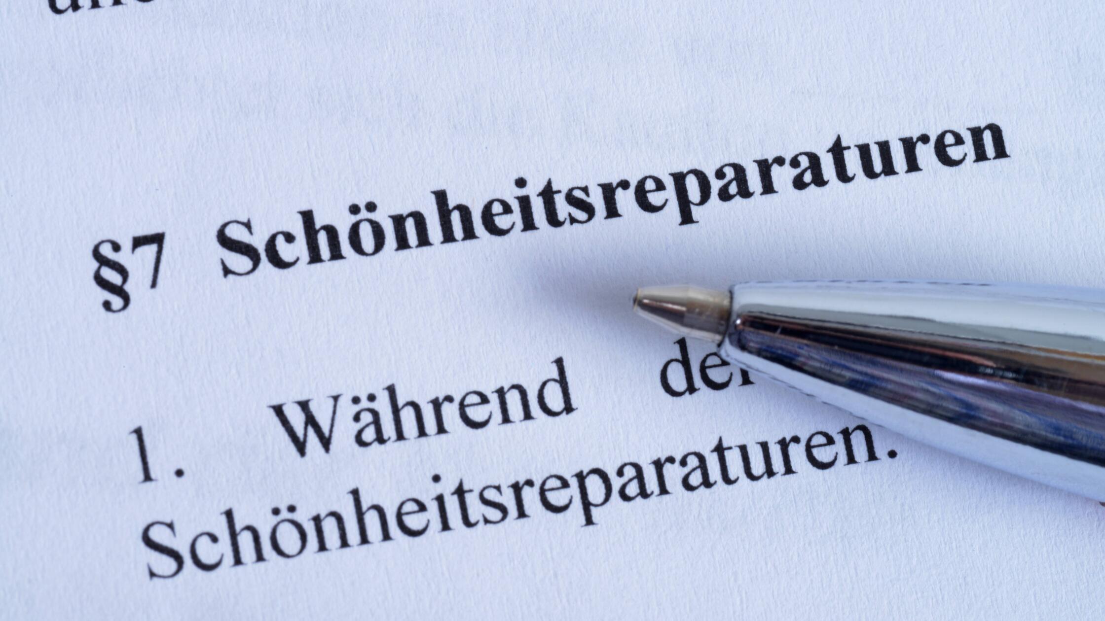Luxus Mietvertrag Schnheitsreparaturen Gltige Klausel Ebenbildnull