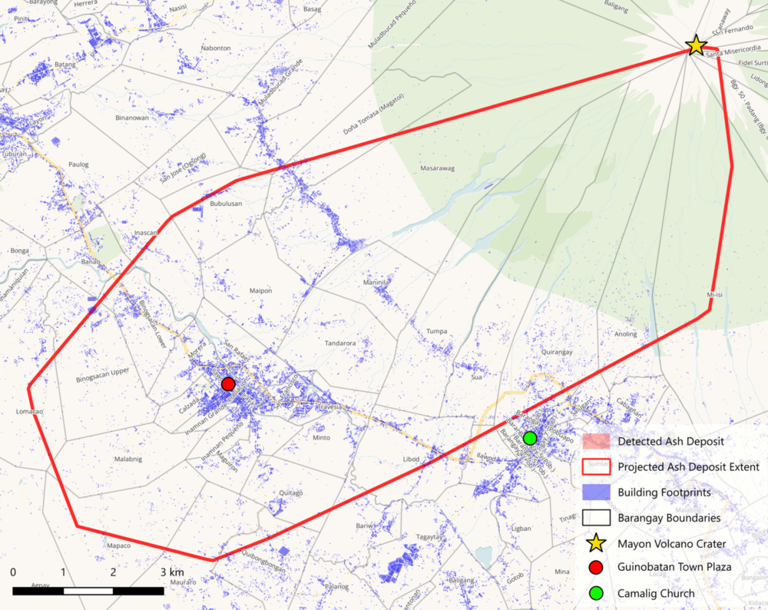Space agency: Mayon ashfall covers area half the size of Quezon City