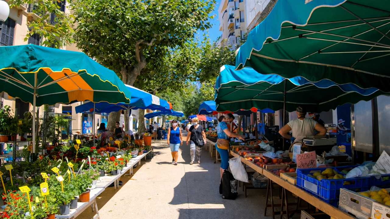 Balade au marché de Blanes sur la Costa Brava (4K)
