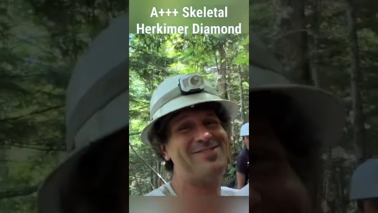 Museum quality skeletal Herkimer diamond quartz crystal found in New York!