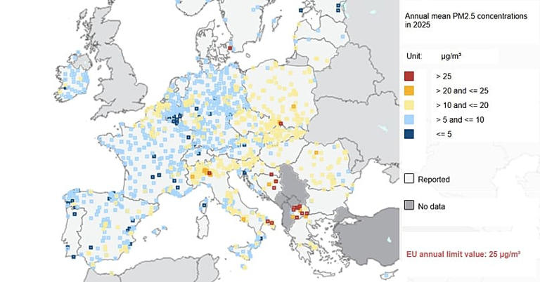 Deadly air: Which European countries have the worst PM 2.5 levels?