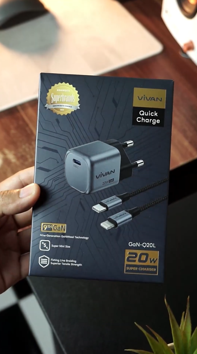 harger iPhone 20W Terbaik? Review VIVAN GaN-Q20L Mini & Ngebut