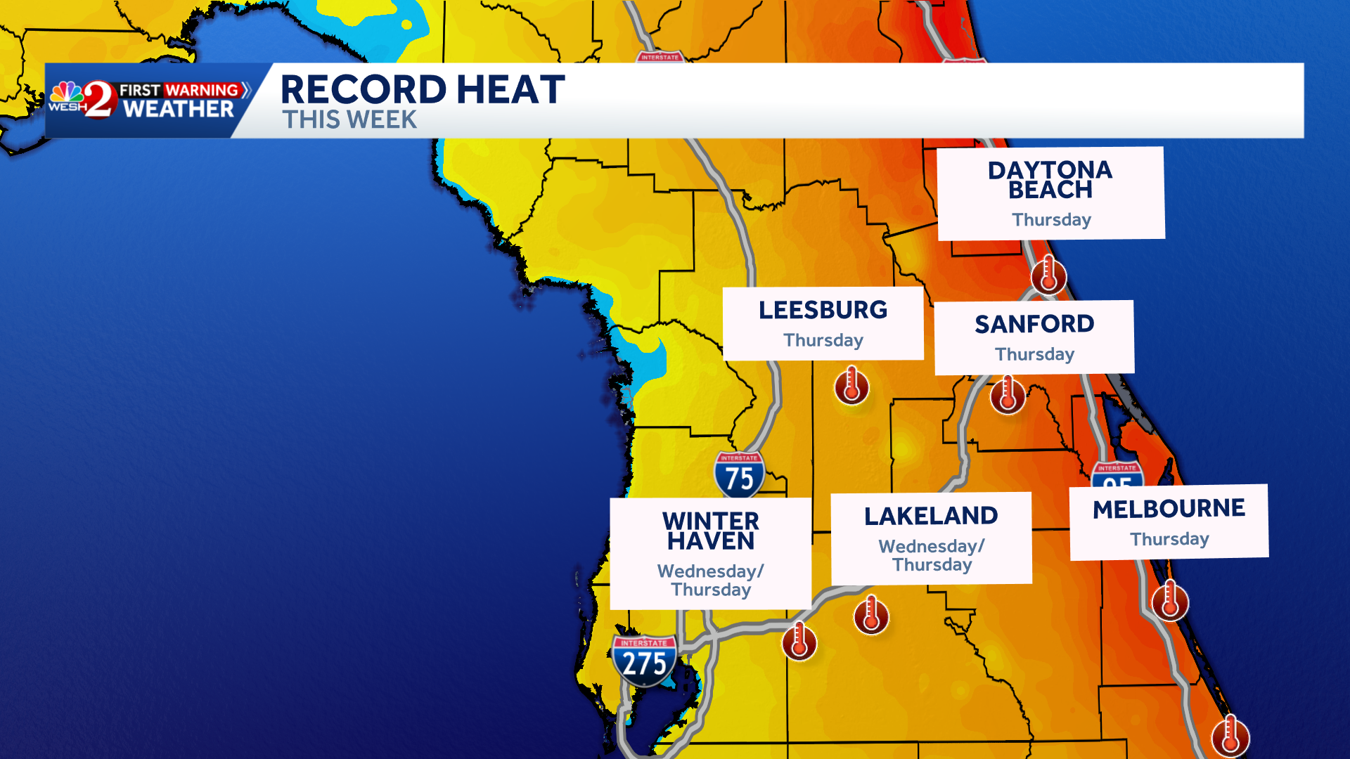 Today: Near-record heat brings Central Florida's hottest day of the ...