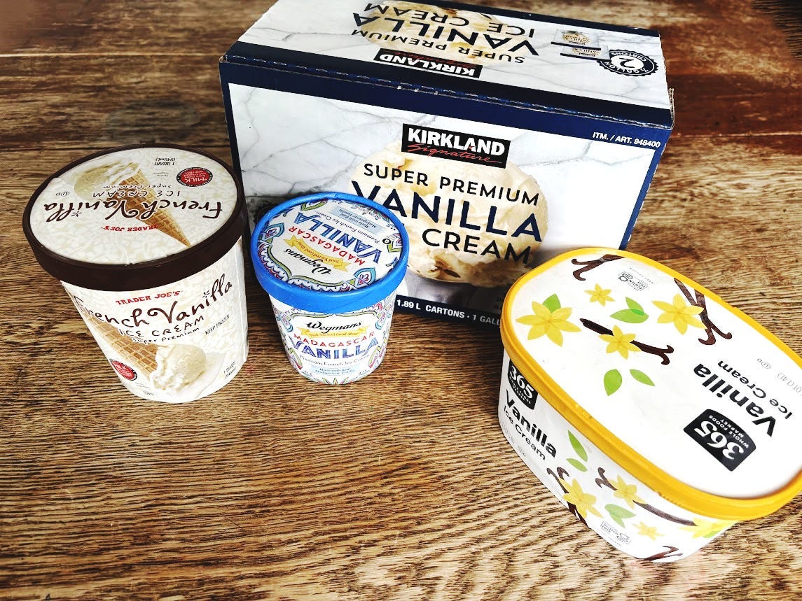 I tried vanilla ice cream from Costco, Whole Foods, Wegmans, and Trader ...