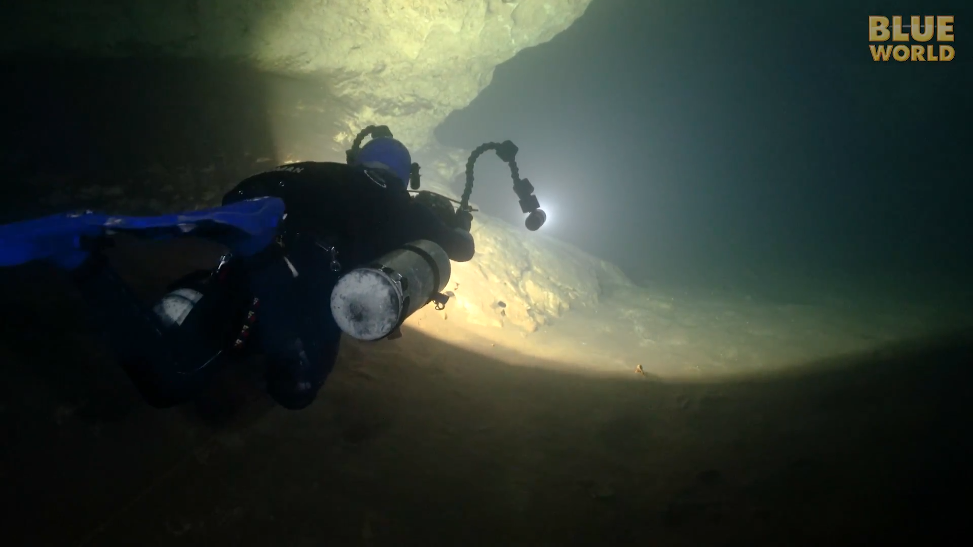 We entered the cave and found huge underground chambers