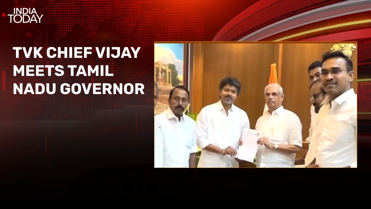 Vijay meets governor, stakes claim to form Tamil Nadu government