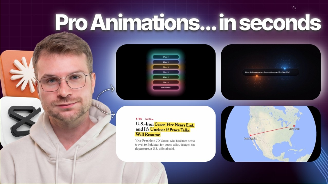 Claude and CapCut workflow creates stunning animations