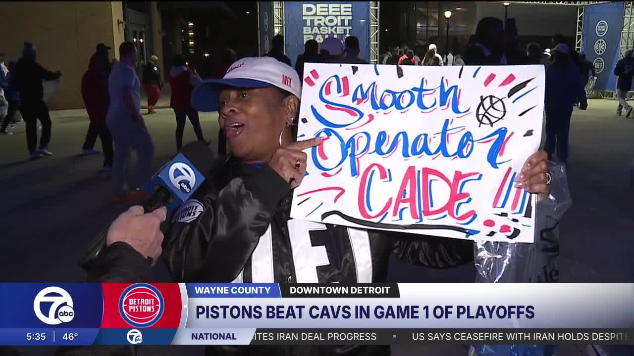 Fans pack Detroit as Pistons host first second-round playoff series in ...