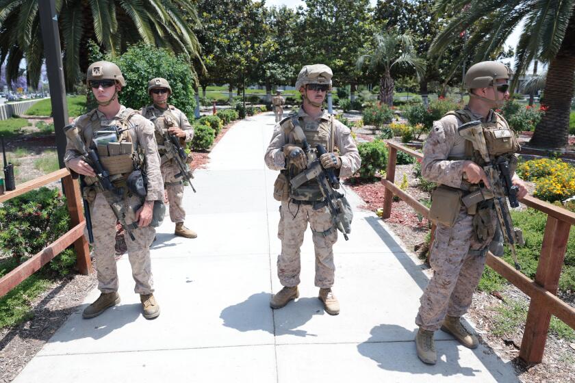 While ICE cracked down on LA protests, Marines were told to use force ...