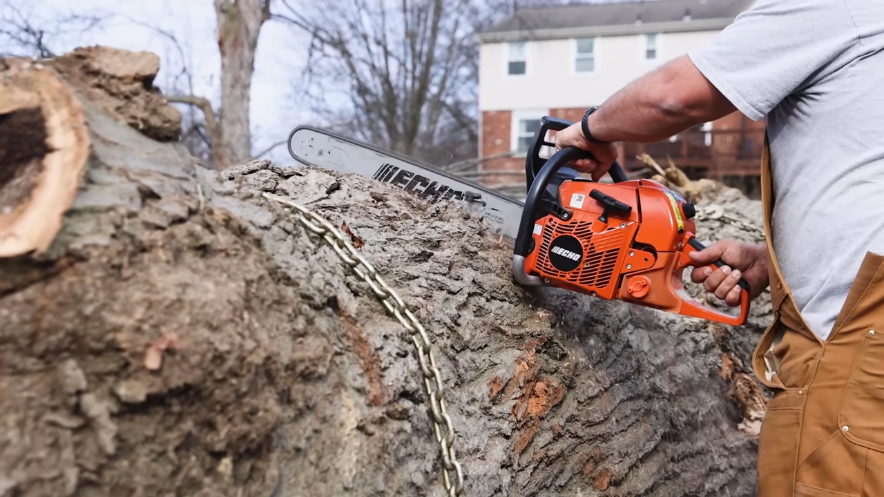 They warned him not to use the chainsaw - but he did it anyway