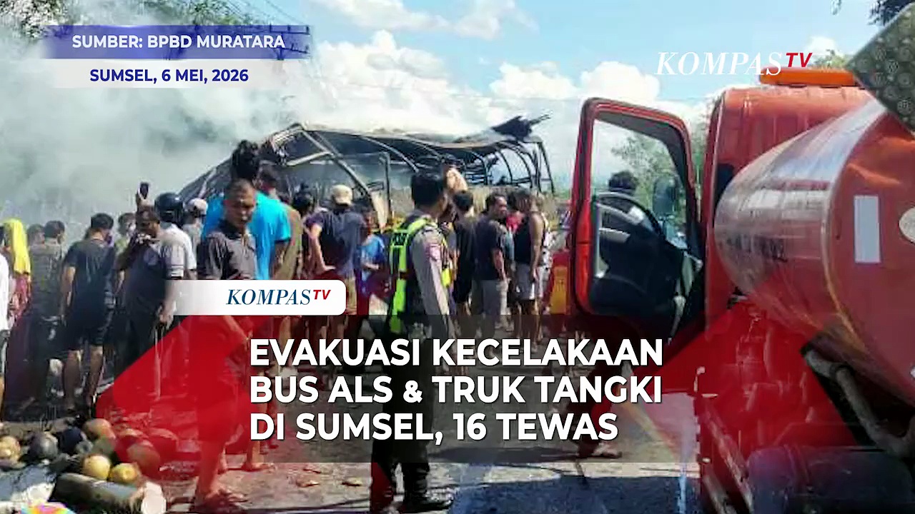 Detik-detik evakuasi kecelakaan bus ALS vs truk tangki, 16 korban tewas