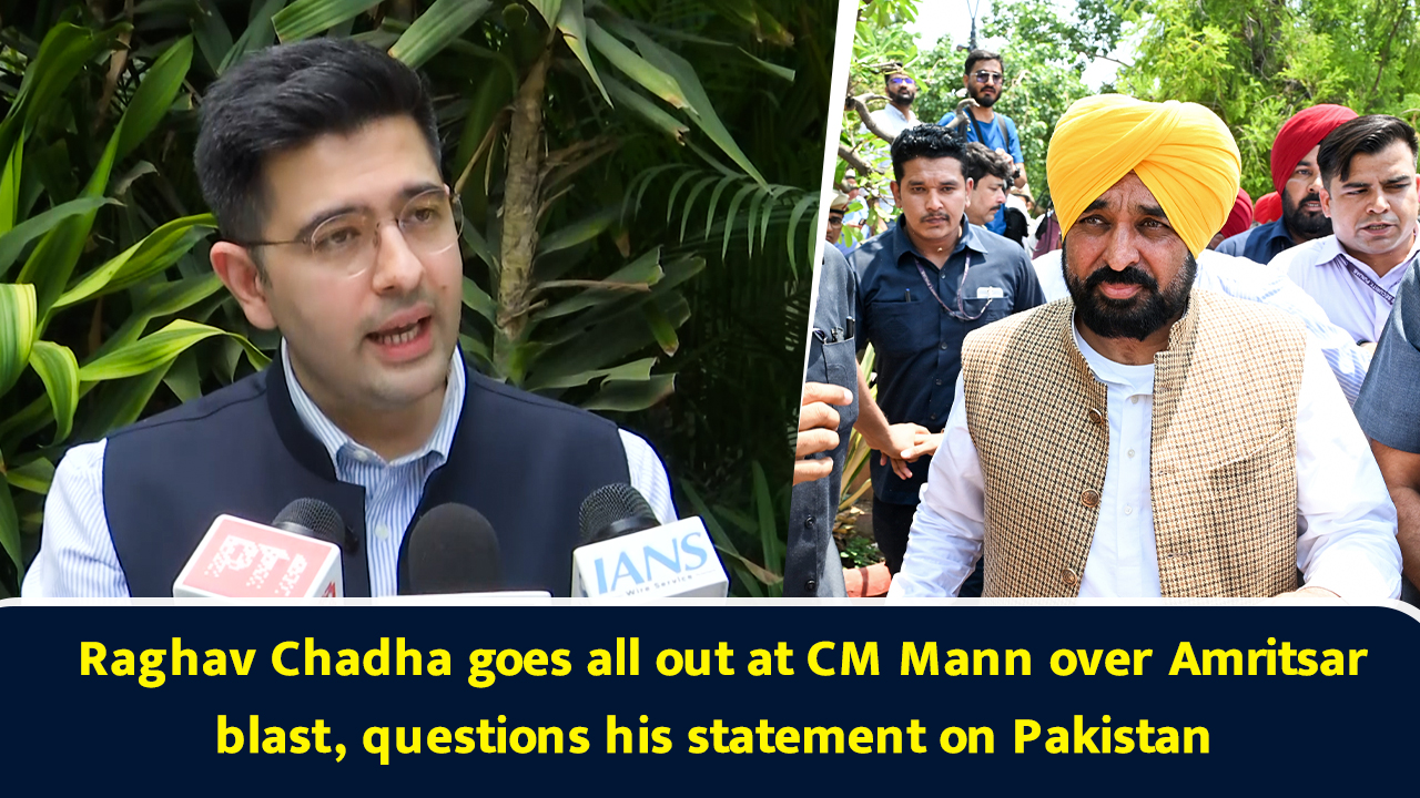 Raghav Chadha goes all out at CM Mann over Amritsar blast, questions ...