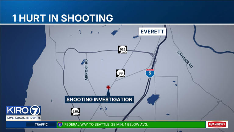 One injured in Everett road rage shooting