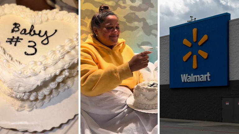 Couple orders gender reveal cake from Walmart. Then they bite into it ...