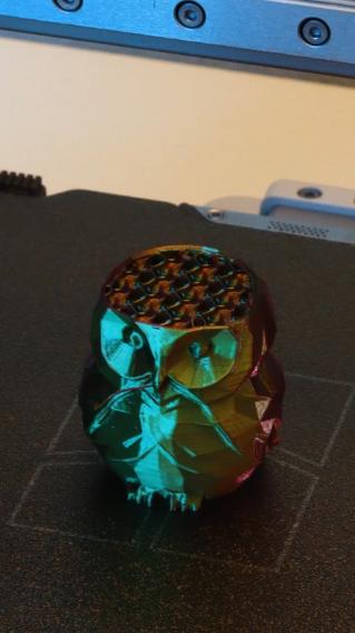 Low poly owl 3D printing ASMR timelapse