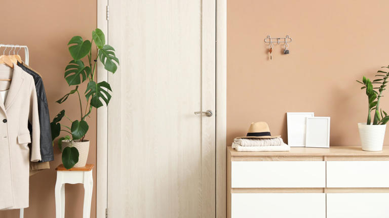 The clever IKEA hack you need for a sleek & minimalist entryway drop zone